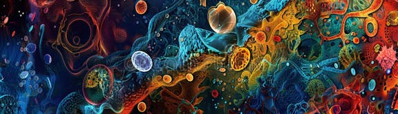 Intricate Abstract Art Representing the Human Microbiome Stock ...