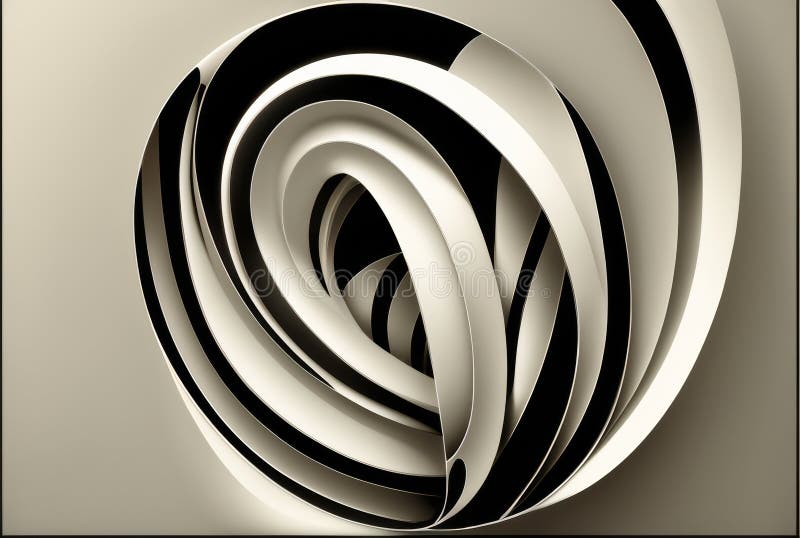 Intricate Abstract Artwork Featuring Swirling Black and White Patterns ...