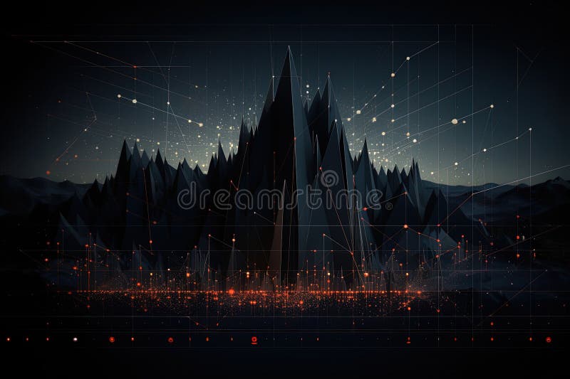 Intricate Abstract Background of Metric Data Interpretations and ...