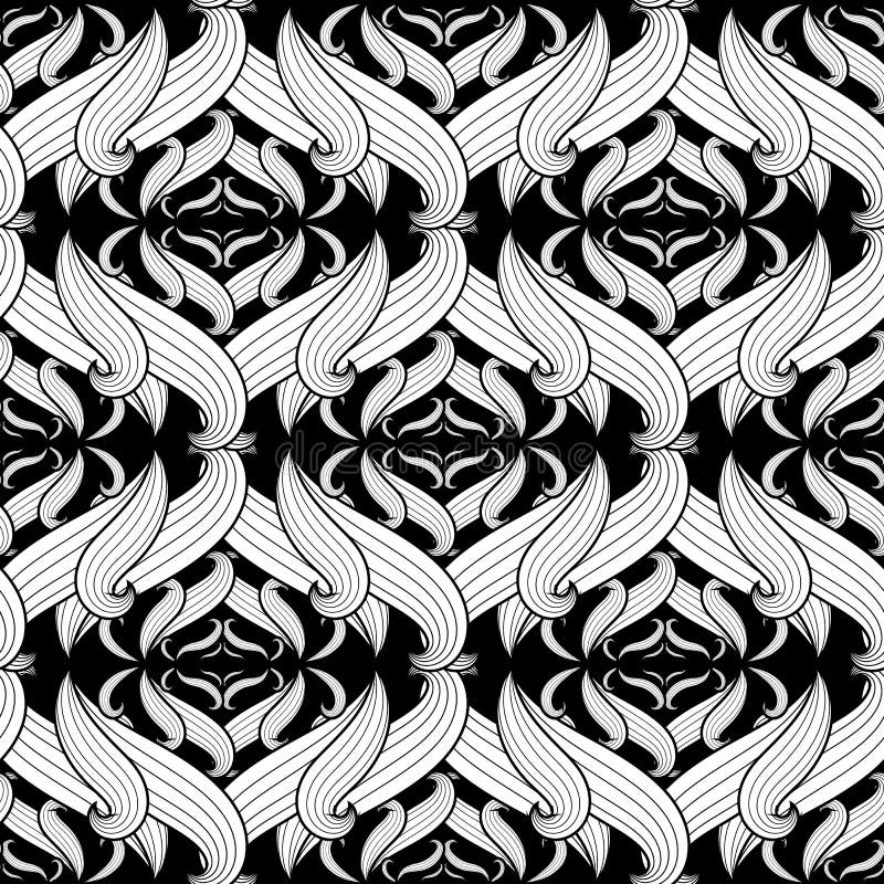 Intricate Abstract Black and White Floral Vector Seamless Patter Stock ... Intricate Abstract Black and White Floral Vector Seamless Patter Stock ...