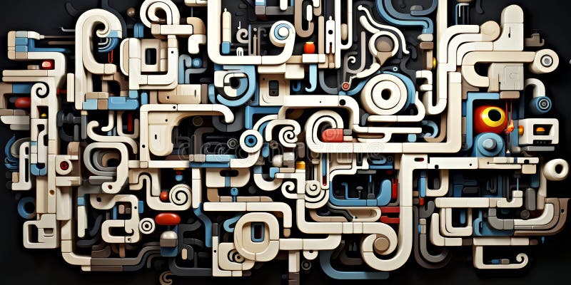 Intricate Abstract 3D Geometric Art - Modern Design for Print, Home ...