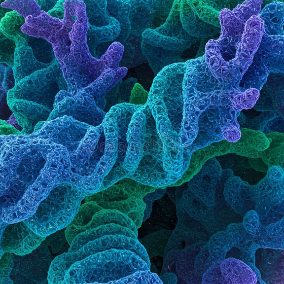 Intricate, Abstract 3D Structures Resembling Coiled Strands Feature a ...