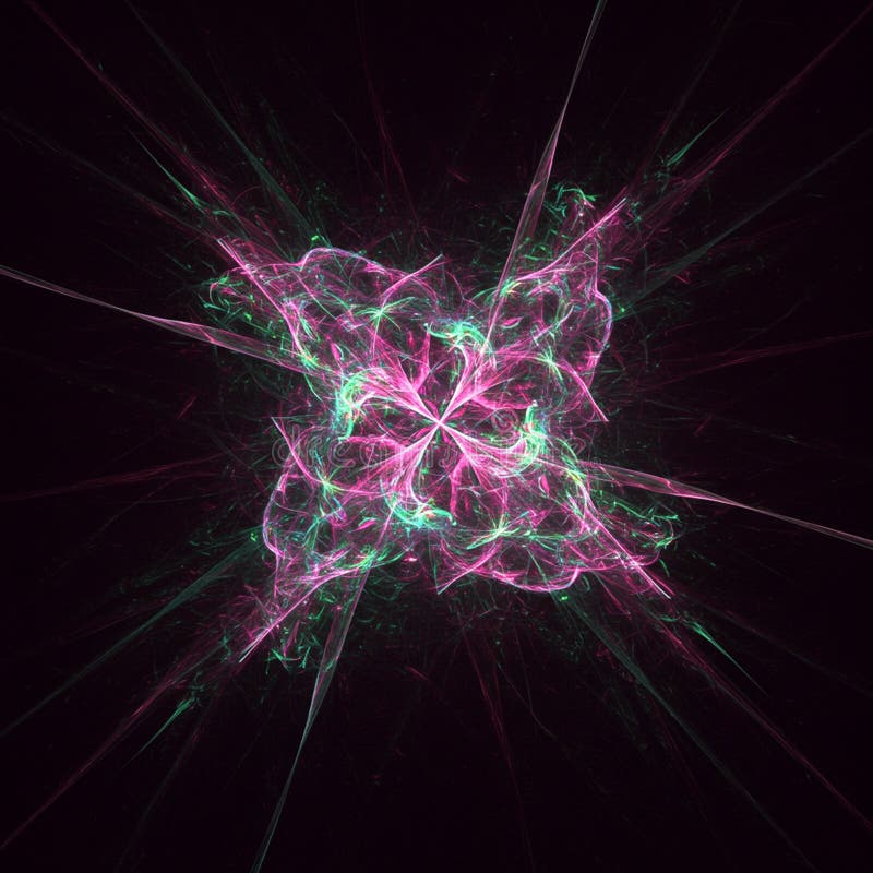 An Intricate Abstract Design Features a Symmetrical, Fractal-like ...