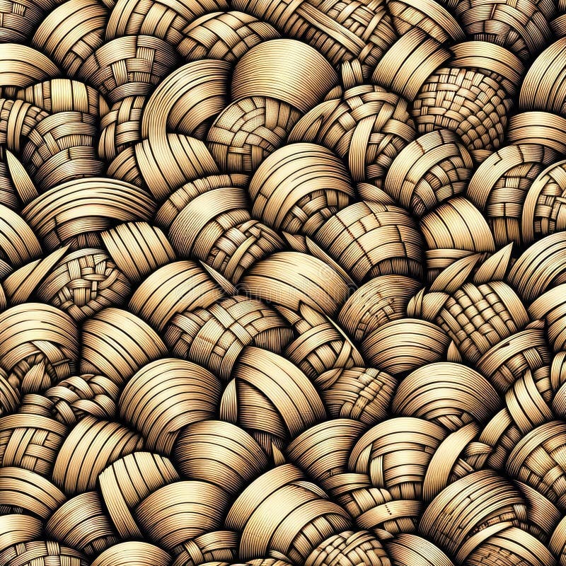 Abstract Wooden Weave Texture Digital Art, AI Generated Stock ...