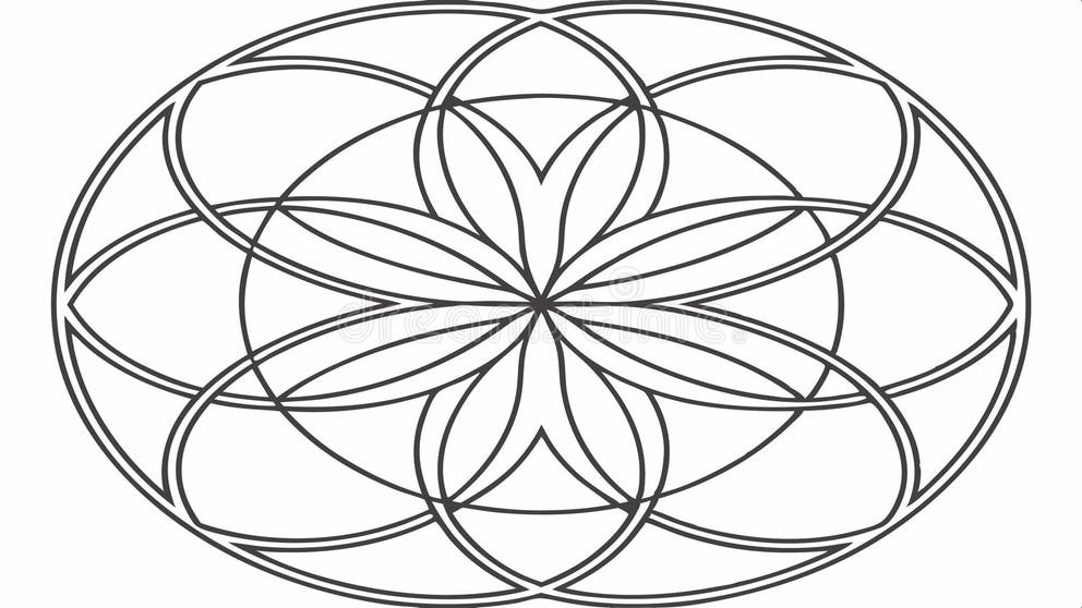 Intricate Abstract Geometric Pattern of Circles Vector Design Generative AI Stock Vector ...