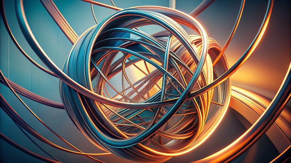 Intricate Abstract Loop Art a Modern Geometric Design Featuring ...