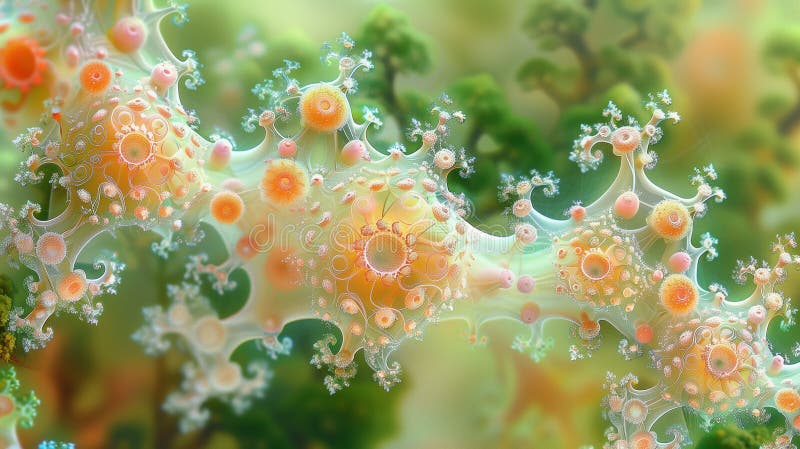 Intricate Abstract Organic Forms in Soft Pastel Colors Stock ...