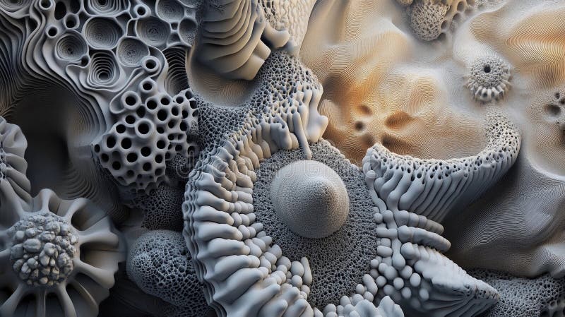 Intricate Abstract Patterns Showcase Detailed Textures and Forms in a ...