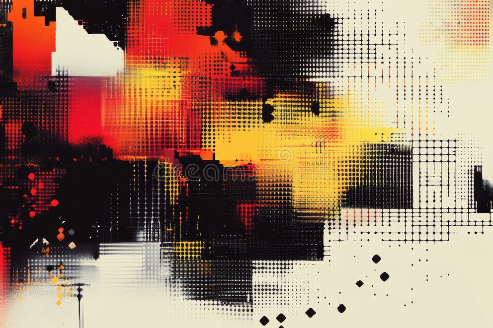 Intricate Abstract Pixelated Digital Pattern Showcasing a Modern ...