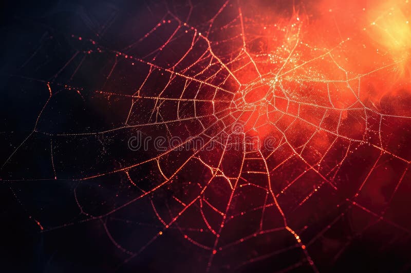 Intricate Abstract Spiderweb Design Stock Illustration - Illustration ...