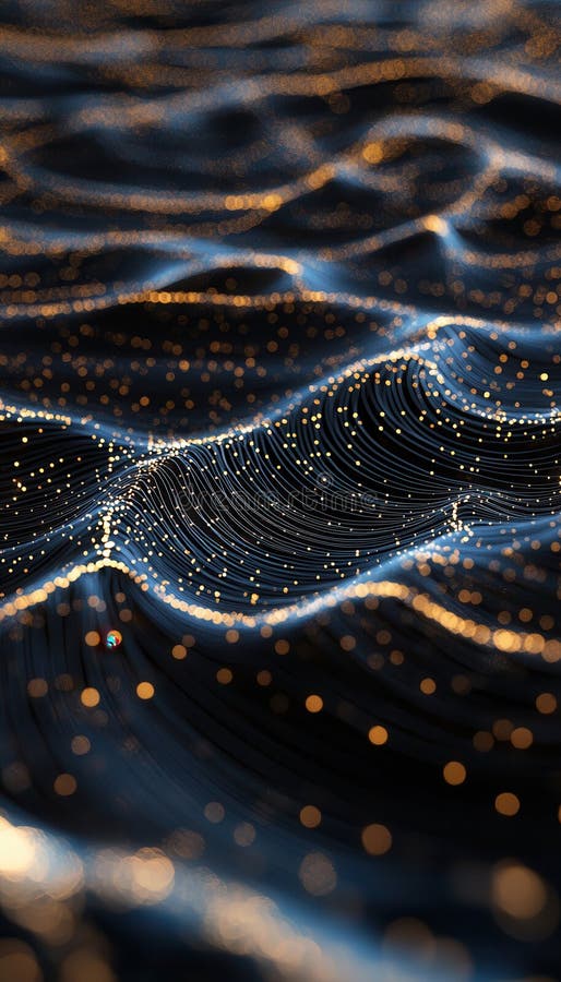 Intricate Ai Algorithm Visualization With Glowing Data Nodes In A 3d