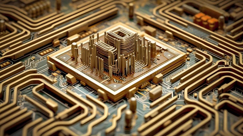 Intricate AI-Generated Miniature Maze on Motherboard Stock Illustration ... Intricate AI-Generated Miniature Maze on Motherboard Stock Illustration ...