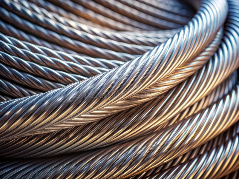 Intricate Aluminum Wire Coil: a Close-up Exploration of Smooth Surfaces ...