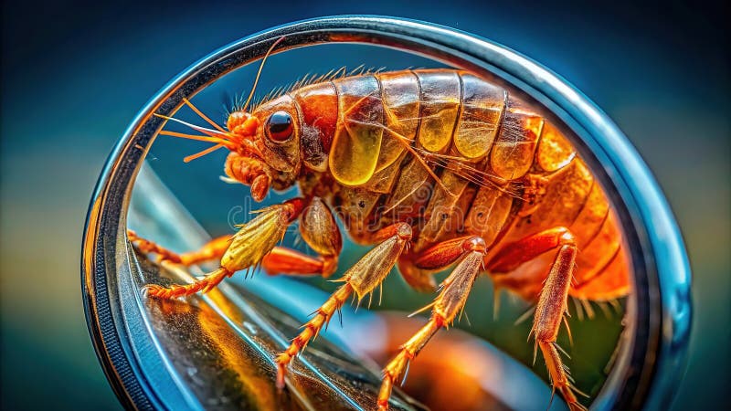 Intricate Anatomy of a Microscopic Flea a Detailed Siphonaptera Insect ...