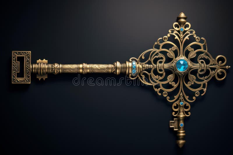 Intricate Ancient Magic Key. Generate Ai Stock Illustration ...