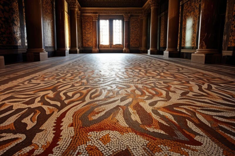 Intricate Ancient Roman Mosaic Floor Pattern Stock Illustration ...