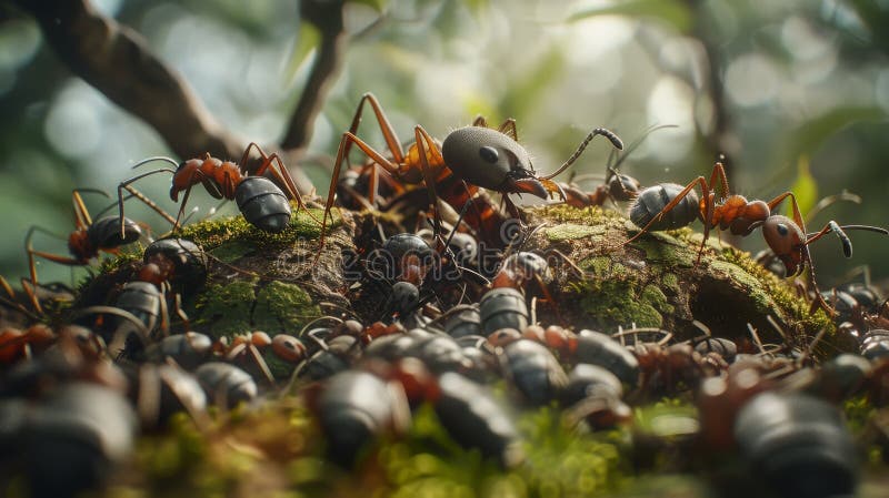 Intricate Ant Colony Life a Hyper Realistic View Inside the Queen ...