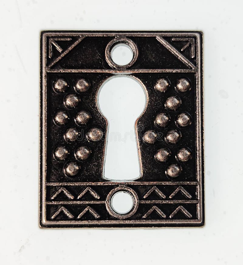 Intricate Antique Metal Rectangle Keyhole Stock Photo - Image of lock ...