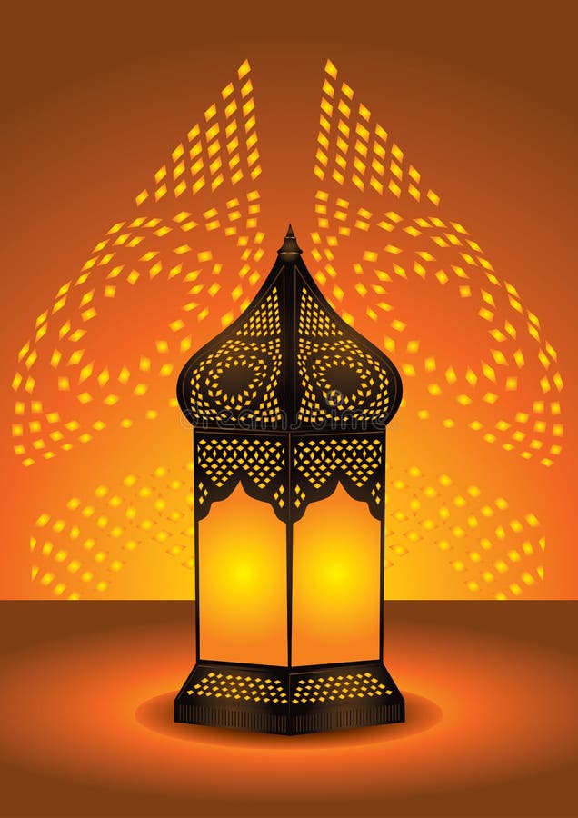 Intricate Arabic Floor Lamp Stock Vector - Illustration of design ...