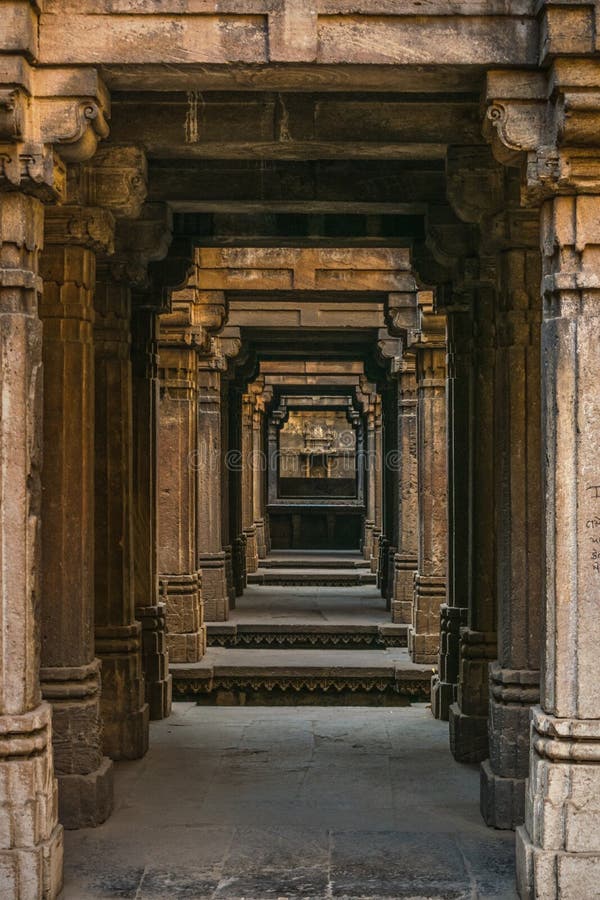 Intricate Architectural Design at the Dada Harir Stepwell Stock Image ...