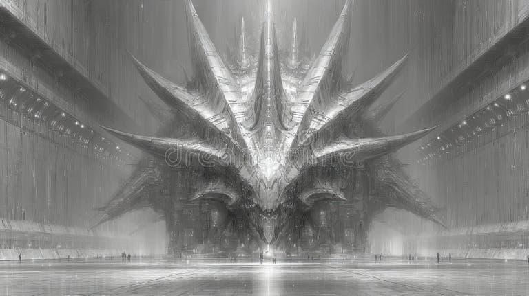 Intricate Architectural Design Showcases a Colossal Structure with ...