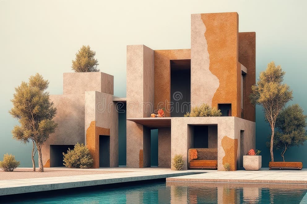 Intricate Architectural Entanglements Stock Illustration - Illustration ...