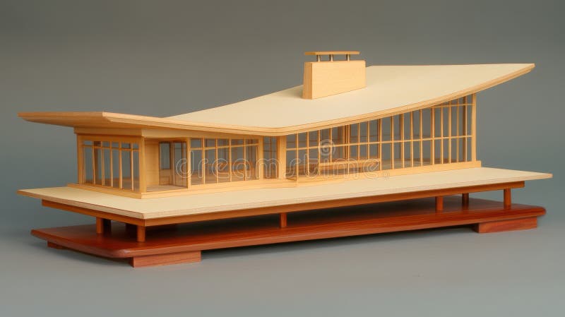 Intricate Architectural Model of a Contemporary House, Showcase of ...