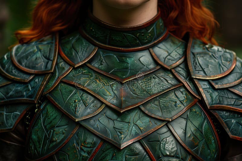 Intricate Armor with Geometric Patterns Stock Illustration ...