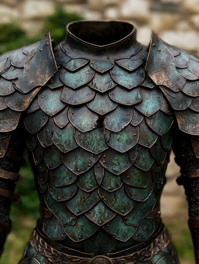 Intricate Armor with Overlapping Scales Stock Illustration ...