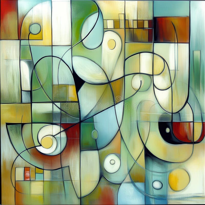 Exploring the Fusion of Shape Art and Cubism in Vibrant Hues and ...