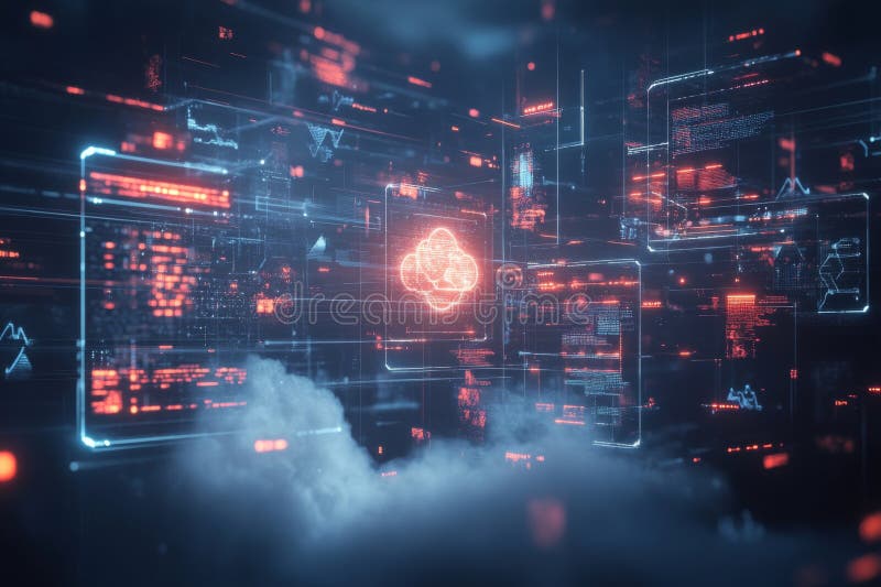 Digital Network Display stock illustration. Illustration of ...