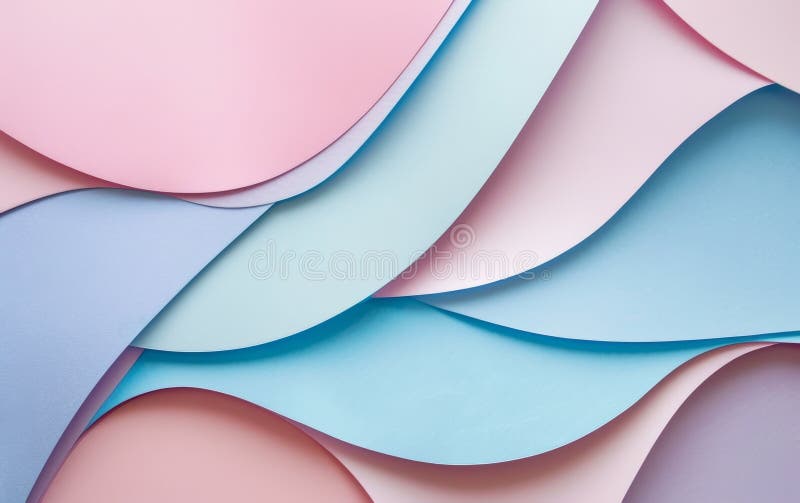 An Intricate Arrangement of Overlapping Paper Shapes in Vivid Hues ...