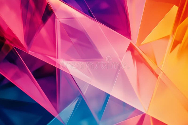 An Intricate Arrangement of Overlapping Translucent Triangles Showcases ...