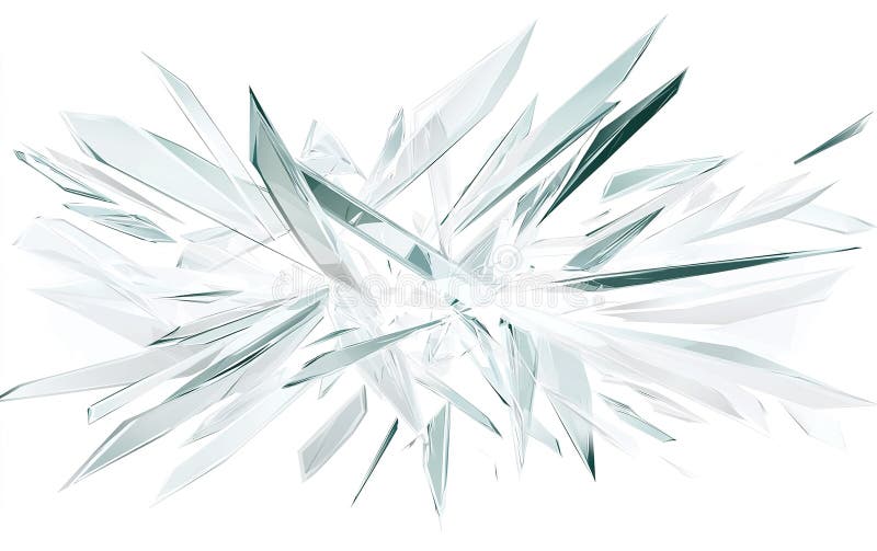 Intricate Arrangement of Sharp Glass Shards Glimmering in Bright Light ...