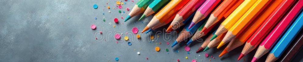 Intricate Array of Twisted Colored Pencils on Grey Vibrant Creative ...
