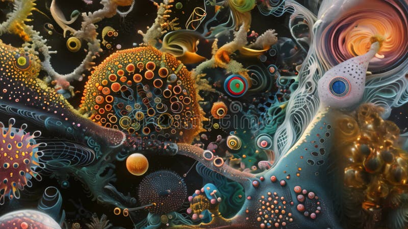 An Intricate Artwork Depicting the Complex Processes of Biotechnology ...