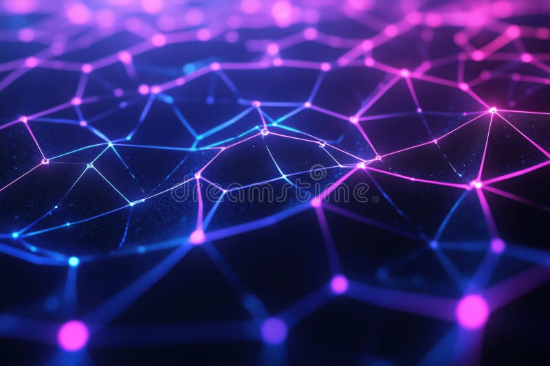 Intricate Background of Interconnected Nodes and Lines in Vibrant ...
