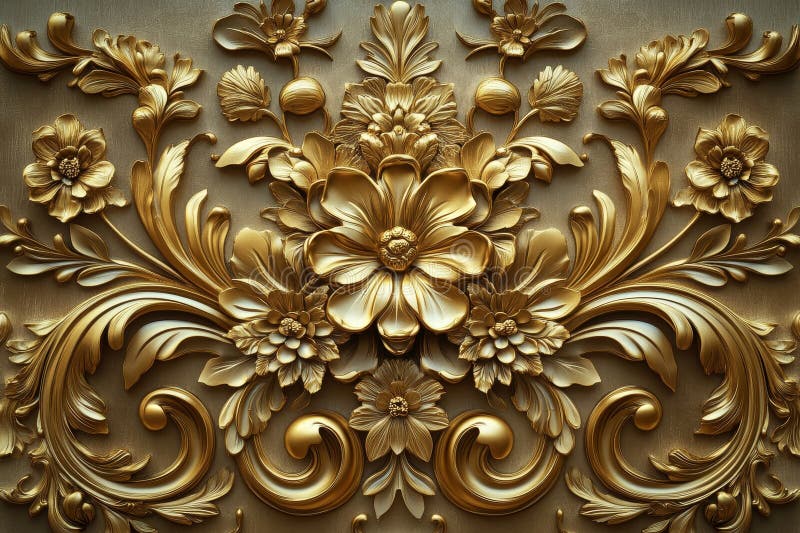 Intricate Baroque Ornamentation Showcasing Detailed Floral Patterns and ...