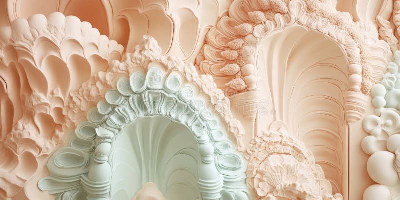 Intricate Baroque Ornaments Creating a Stunning Visual Display Stock ...