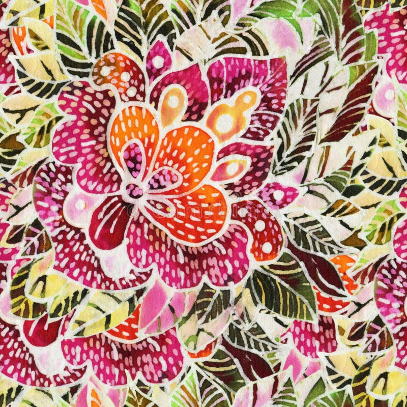 The Intricate Batik Pattern Stock Illustration - Illustration of motif ...