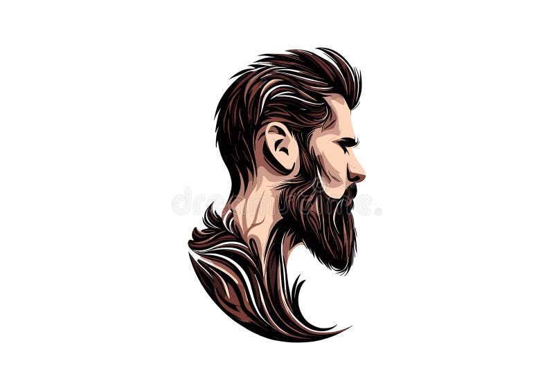 Intricate Beard Vectors: Logo Impressions Stock Illustration ...