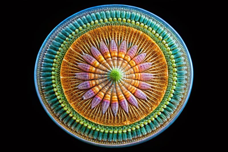 Intricate Beauty Unveiled a Detailed Microscopic View of a Diatom ...