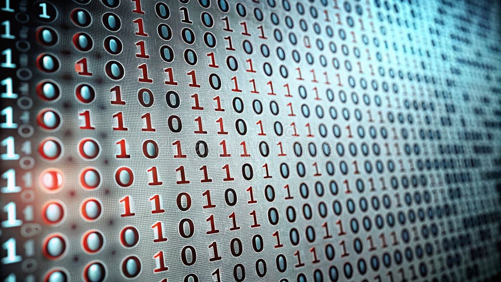 Intricate Binary Code Seamlessly Blends with a Soft Gray Background Creating a Striking Visual ...