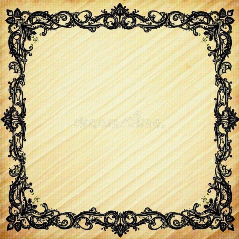 Intricate Black Floral Scrollwork on Aged Paper, Scrollwork, Home Stock ...