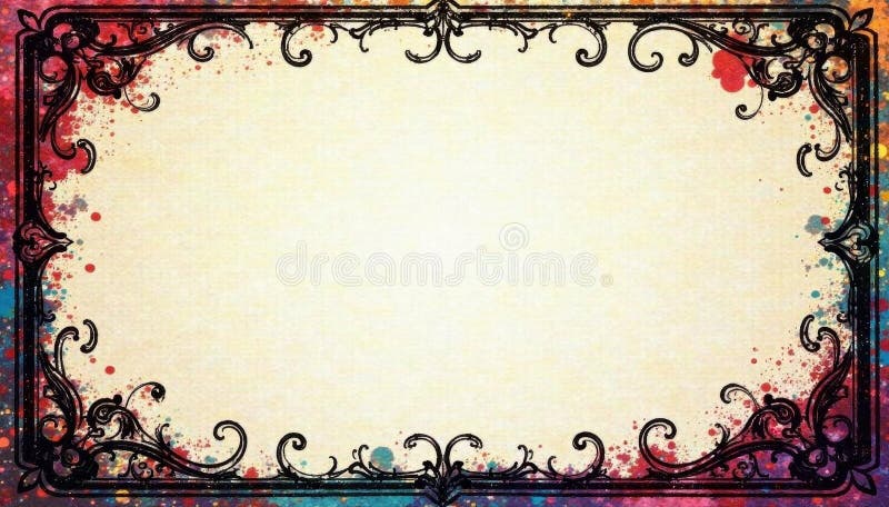Intricate Black Ink Lines, Grunge Texture, Blank Frame , Design, Border ...