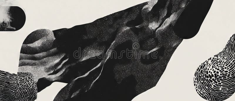 Intricate Black Ink Patterns Flowing Across a Crisp White Background ...