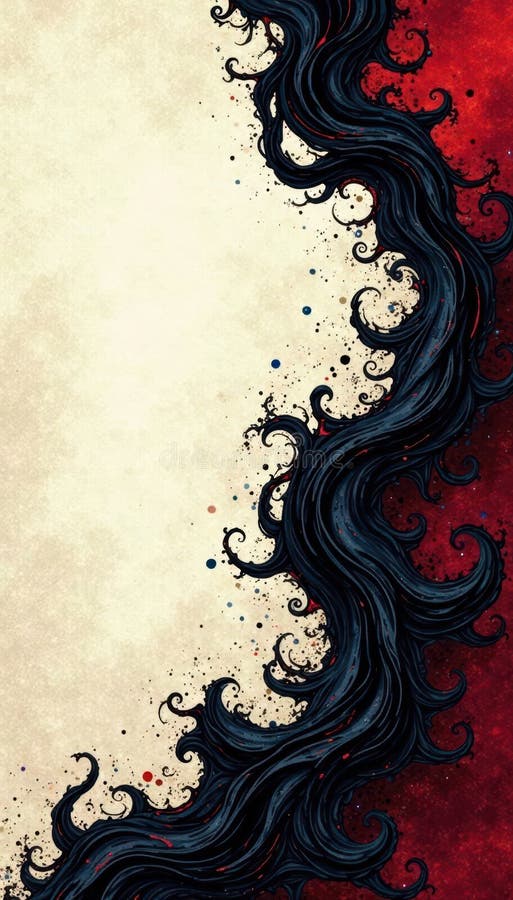 Intricate Black Ink Swirls, Textured Backdrop, Texture, Material Stock ...