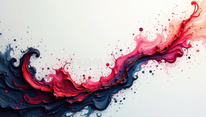 Intricate Black Ink Swirls, Textured Blotches on White , Visual, Smooth ...