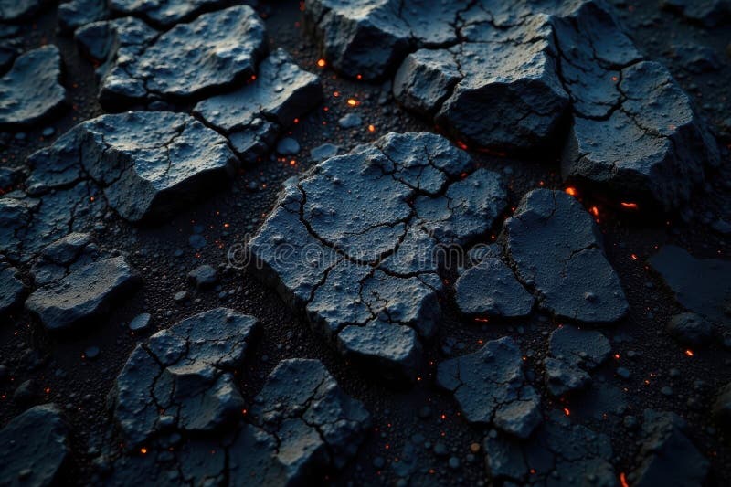 Intricate Black Lava Rock Surface, Rough Texture, Detail, Molten, Black ...