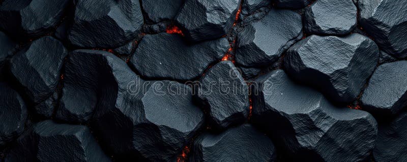 Intricate Black Lava Stone; Deep, Textured Surface Abstract Backdrop ...